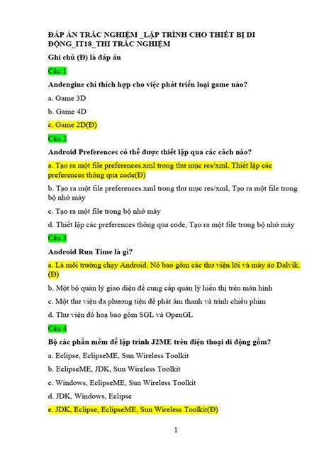 [123doc] - dap-an-trac-nghiem-lap-trinh-cho-thiet-bi-di-dong-it18-thi-trac-nghiem | PDF