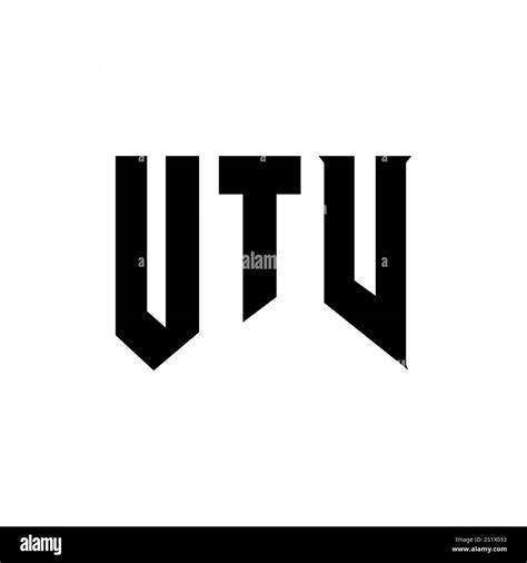 Utv Letter Logo Design For Technology Company Utv Logo Design Black