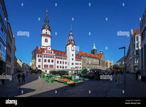 Chemnitz Sachsen Deutschland Altes Rathaus Und Stadtverwaltung Am Markt Im Zentrum Sind