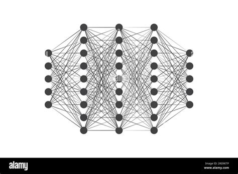 neural network model artificial intelligence ai stock vector image