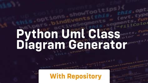 Python Uml Class Diagram Generator Youtube