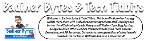 Badiner Bytes And Tech Tidbits Google Classroom Animated Header