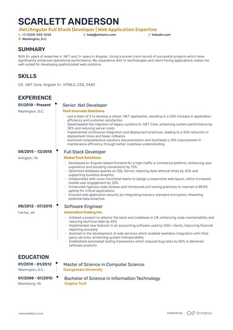 10 Angular Full Stack Developer Resume Examples And Guide For 2025