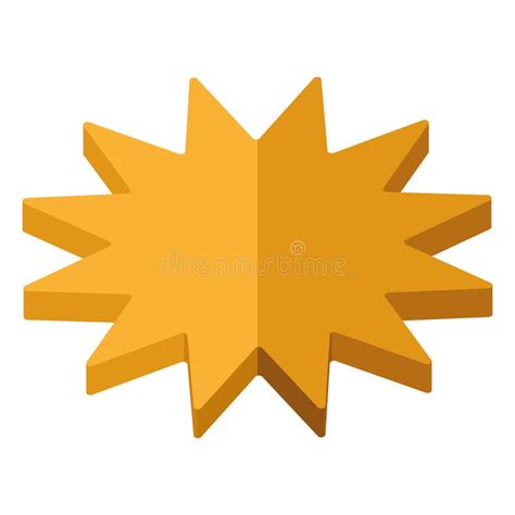 2d Isometric Star Shape Icon Vector Stock Vector Illustration Of