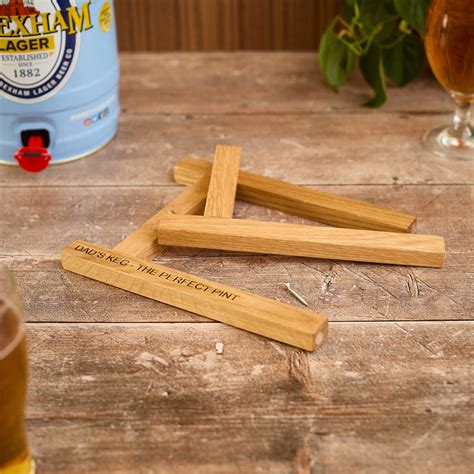 Personalised Solid Oak Mini Beer Keg Stand T For Beer Lovers Mijmoj