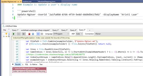 indexoutofrangeexception when example has no description · issue 790