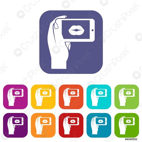Female Hand Holding Smartphone Stock Vector 4340532 Crushpixel