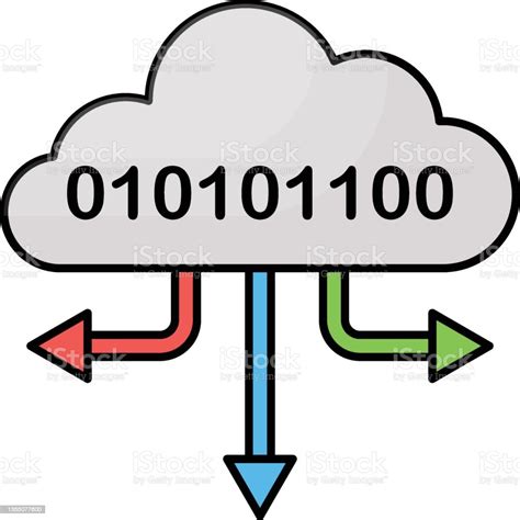 Cloud Program Encryption Concept Edge Computing Vector Color Icon