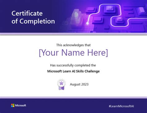 microsoft learn ai skills challenge certificate of completion en us