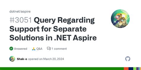 Query Regarding Support For Separate Solutions In NET Aspire Dotnet Aspire Discussion