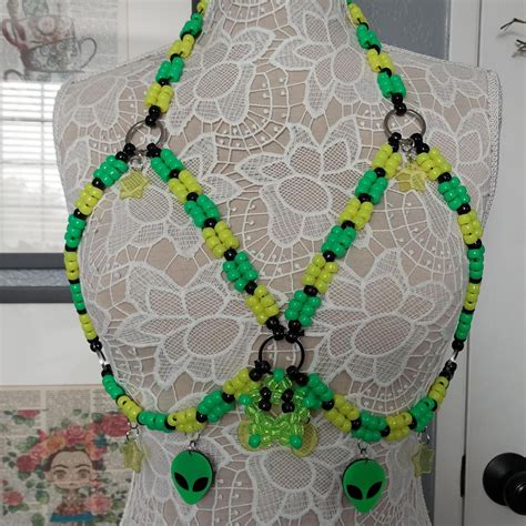 Kandi Harness With Aliens 👽👾 For Larger Chest Depop In 2025