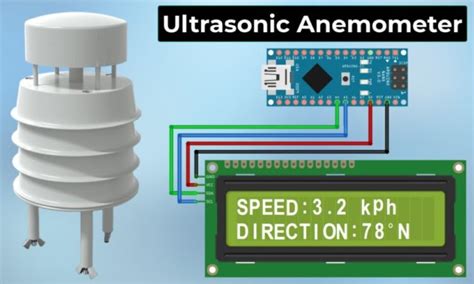 Подключение ультразвукового анемометра к Arduino для измерения скорости и направления ветра