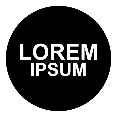 Simple Black Circle Logo Template Stock Vector Illustration Of Simple Vector 257665990