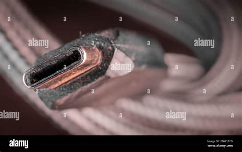 Usb Type C Connector Viewed From An Angle Movie Looking Photo Of A Modern Usb Connector With