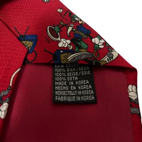 Vtg 90s Disney Store Goofy Grilling Bbq Silk Neck Tie Nwt Etsy