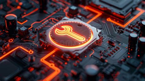 The Main Microchip On The Motherboard Of Electrical Equipment The