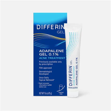 Differin 0 1 Adapalene Treatment Gel 45g Tube