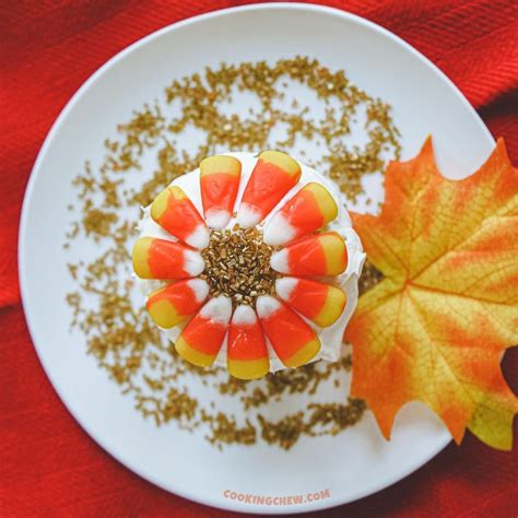Best Candy Corn Flower Cupcakes