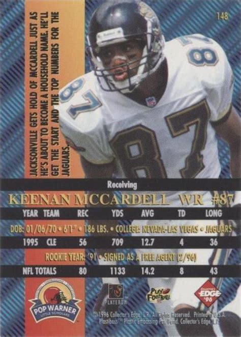 Las Mejores Ofertas En 1996 Collectors Edge Advantage Keenan Mccardell
