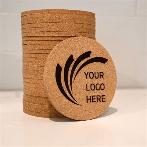 Personalized Cork Coasters Custom Coasters Bulk Custom Engraved Logo
