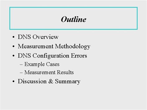 Impact Of Configuration Errors On Dns Robustness V Impact Of Configuration Errors On Dns Robustness V