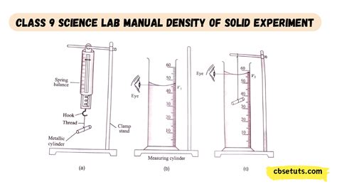 Density Of Solid Experiment Class 9 Practical Science Ncert Cbse Tuts
