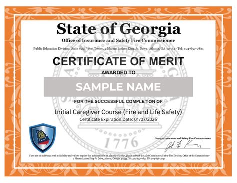 Fall Safety Certificate