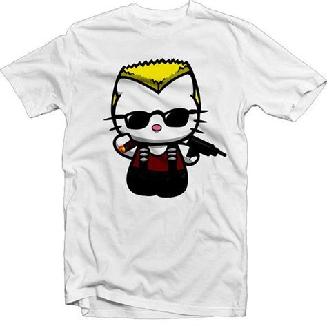 Hello Kitty Inspired Shirt Hello Duke Duke Nukeem Hello Kitty Mashup