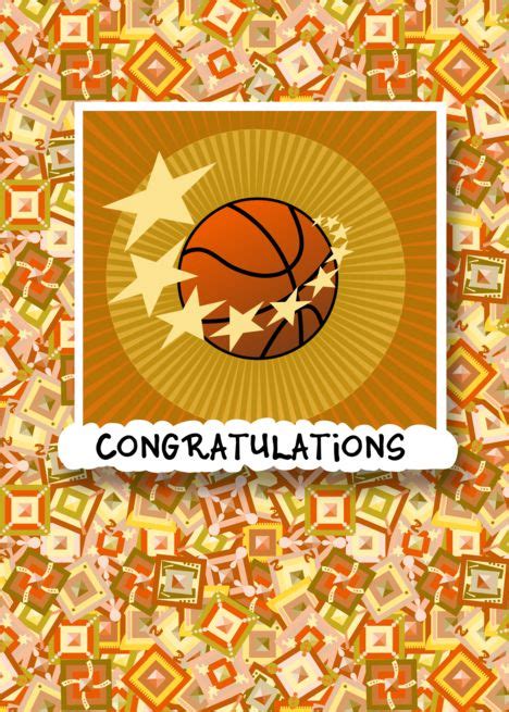 Made Basketball Team Congratulations Card Ad Spon Team