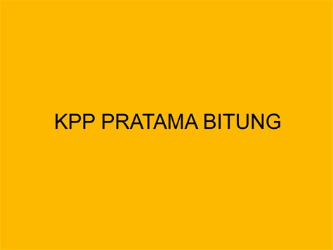 Kpp Pratama Bitung