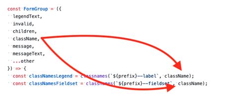 Formgroup Custom Classname Prop Gets Applied To Both The `label` And The `fieldset` Elements