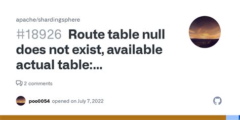 Route Table Null Does Not Exist Available Actual Table Omsmasterorder0 Omsmasterorder1