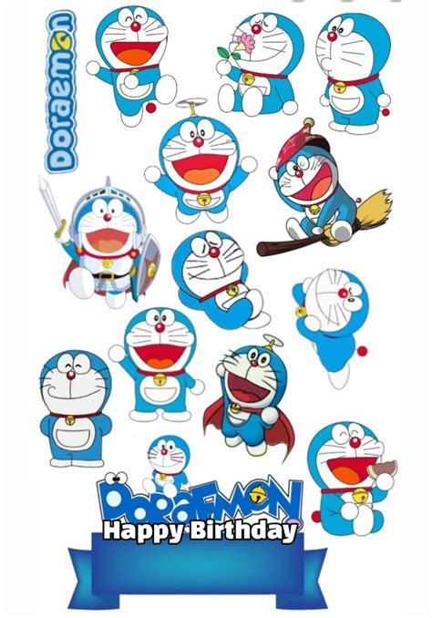 Doraemon Cake Topper Just Need To Add A Name｡ ｡♡ In 2024