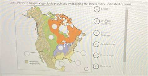 Solved Identify North Americas Geologic Provinces By