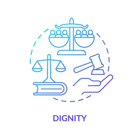Dignity Blue Gradient Concept Icon Human Rights International Cooperation Blue Gradient