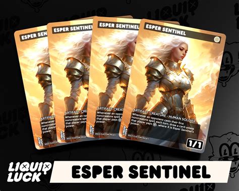 Esper Sentinel Mtg Proxy Vintage Fantasy Art Style Full Art Custom