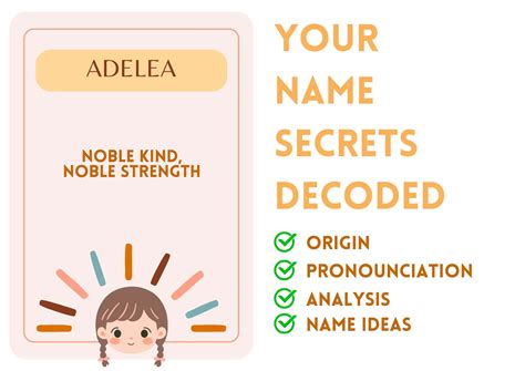Adelea Girl Name Meaning And Pronunciation