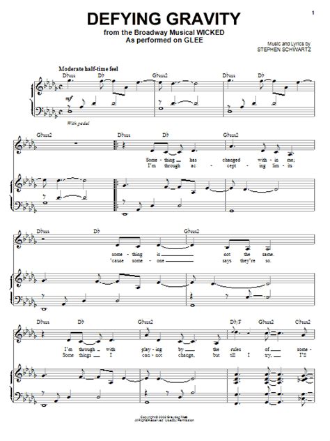 Defying Gravity Sheet Music Direct