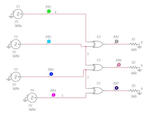 binary to gray code converter multisim live