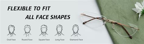 Reducblu 4 Pack Rimless Lightweight Reading Glasses For
