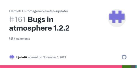 Bugs In Atmosphere 122 · Issue 161 · Hamletdufromageaio Switch Updater · Github