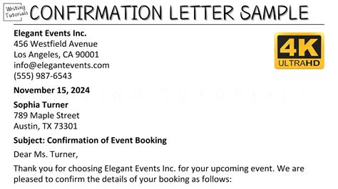 How To Write Confirmation Letter With Sample And Explanation Writing