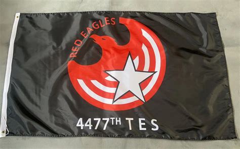 Usaf 4477th Test And Evaluation Sqn Red Eagles 3x5 Ft Single Sided