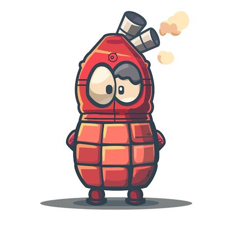 Premium Vector Grenade Cartoon Illustration