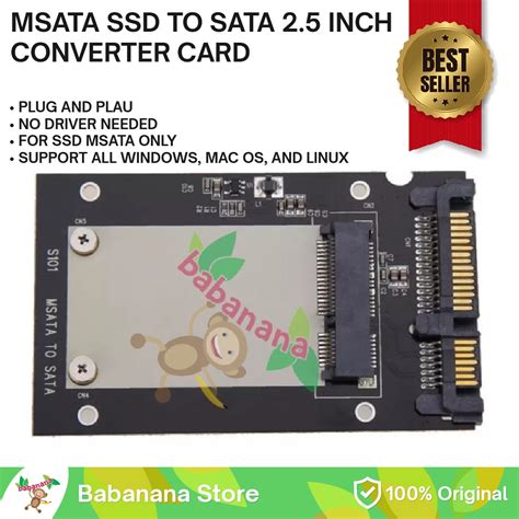 Jual Sata To Msata Converter M Sata Konverter Adapter Ssd Hdd Storage Disk Adaptor Msata Card