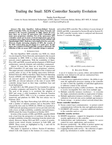 Trailing The Snail Sdn Controller Security Evolution Deepai