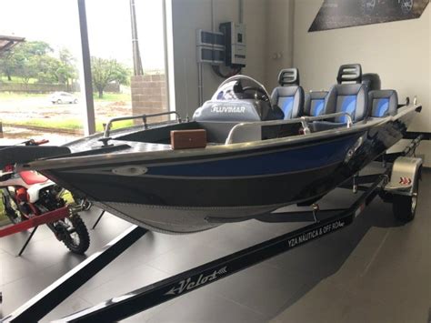 Lancha Fluvimar Apache 17 Especial Motor De Popa Mercury 60 Carreta