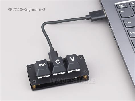 Ctrl Cv程序员快捷键盘 三键键盘开发板 采用rp2040微控制器芯片 可编程自定义功能 双type C接口 免驱动即插即用【基础版】