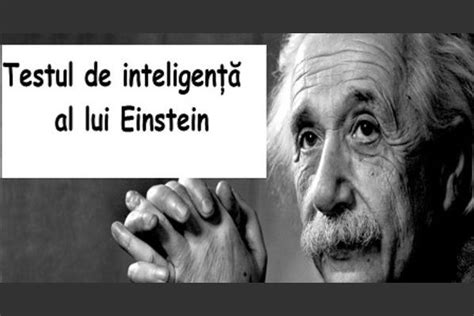 Testul De Inteligență Al Lui Einstein
