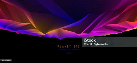 공상 과학 소설 우주 그림 공간 환상적인 행성 3d 라인 드로잉 벡터 제목 및 텍스트 복사 공간 추상 배경으로 사용 가능 강렬하고 밝은 색상에 대한 스톡 벡터 아트 및 기타